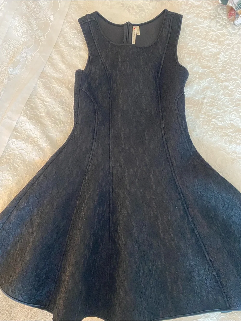 Dresses | Sleeveless Black Lace Fitandflare Dress | Poshmark